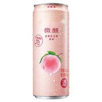 China Custom Cylindrical Cocktail Cans 330ml 3% Alcohol White Peach Flavor Alcoholic Beverage Canning for sale