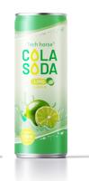 China OEM Cola Drink Processing 330ml Lime Flavor Soda with Custom Labeling and 12-18 Month Shelf Life for sale