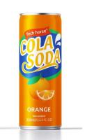 China Private Label 300ml Orange Flavor Cola Drink with Custom Canning and OEM Label Design Options for sale