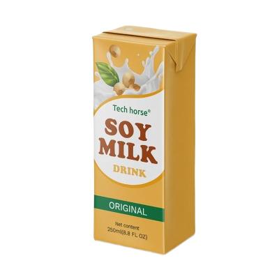 China Tech Horse 250ml Soy Milk Drink Original Flavor OEM ODM Ready to Drink Soft Drink Bottling for sale