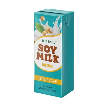 China 250ml Less Sugar Soy Milk Drink Original Flavor OEM ODM Soft Drink Bottling Ready to Drink for sale