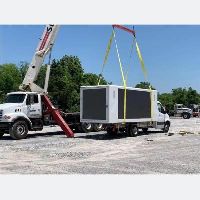 China 16ft Digital LED Advertising Box 3 Sides P6 LED Billboard Mounted on Truck for sale