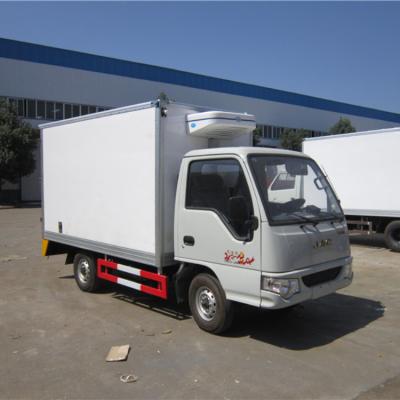 China Gasoline Fuel Type Refrigerator Box Truck Van 110km/H JAC for sale
