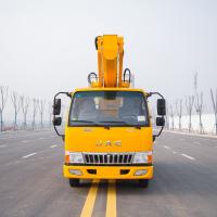 China Two Person Cab Aerial Work Platform Truck with Front and Rear V Outriggers for sale