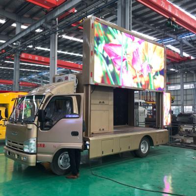 China Isuzu 4×2 P6 Digital LED Billboard Truck 192*192mm  3 Sides High Brightness for sale
