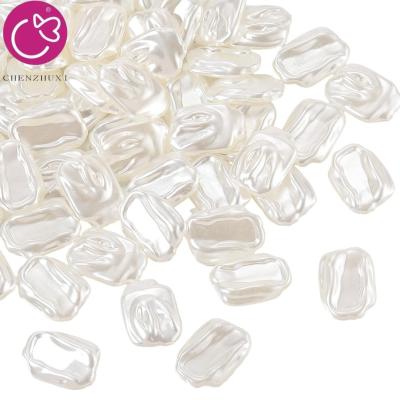 China Cultured Natural White Real Loose Freshwater Rectangle Square Shape Pearl Beads for sale