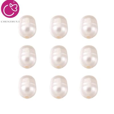 China Hot Selling Pearls Wholesale 7-8mm White Rice Big Hole Pearls for Fine Jewelry Making Gifts Perle for sale
