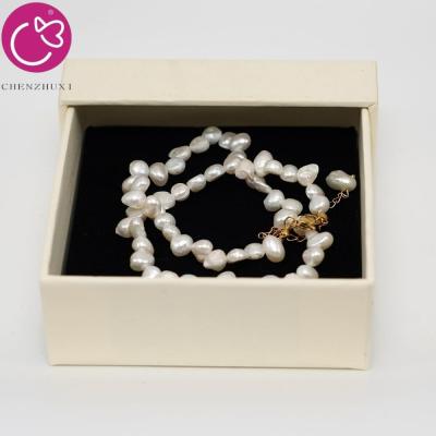 China Freshwater Pearl Necklace Adjustable Baroque Pearl Beads Necklace Natural for Party Hot Selling White Necklaces Women's Alloy for sale