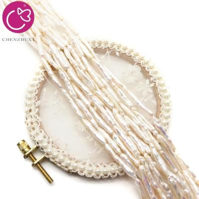 China 5-22mm Natural Baroque Long Strip Irregular Stick Shape Biwa Freshwater Pearl Strand Wholesale for Women Fashion Jewelry Making for sale