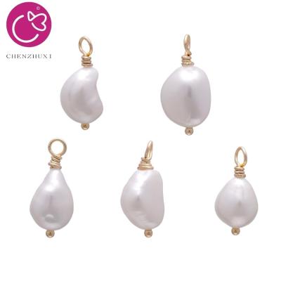 China Irregular Baroque Style Pearl Pendant Charms for Jewelry Making Necklace Bracelet Earrings for sale