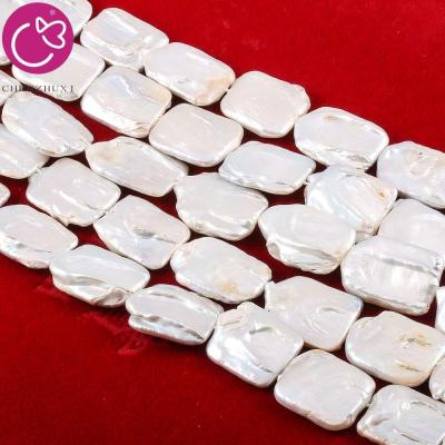 China High Luster Large Rectangle Irregular Shape Natural Freshwater Loose Baroque Pearls Bead for Jewelry for sale