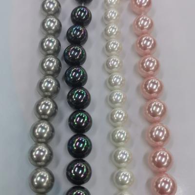 China 3mm 4mm 6mm 8mm Imitation Glass Pearl Beads Rainbow Color for Jewelry Making for sale