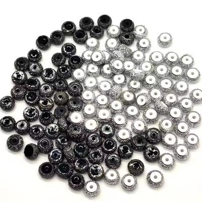 China Hot Selling 12mm Multi Colors Acrylic Spacer Beads Flat Charms Spacer for Beadable Pen Necklace Jewelry Making for sale