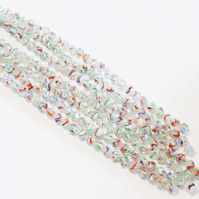 China 10mm White Irregular Lampwork Glass Beads for Diy Jewelry Making Loose Beads Wholesale for sale