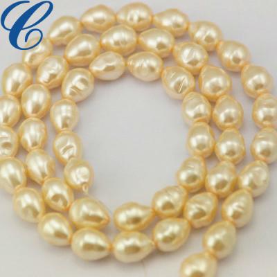 China Vintage Large Faux Baroque Glass Pearl Beads for sale