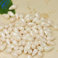 China Factory Price 6x8mm, 7x13mm, 8x10mm Teardrop Shape Glass Pearls with Half Drilled for DIY Earring Jewelry Making for sale