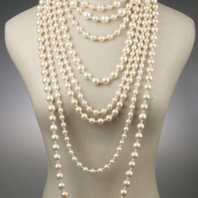 China Hot Sale Graceful Fashion Women's Party Faux Pearls Necklace for sale
