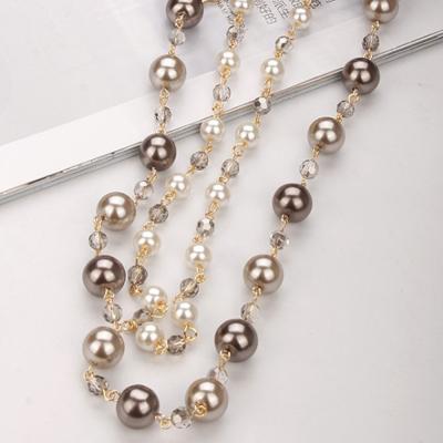 China Wholesale Fashion Versatile Exquisite Jewelry Long Pearl Rose Necklace for sale