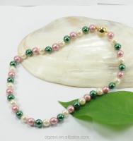 China Chenzhuxi Hot Vintage Green Pink Cream Pearl Necklace for Dress Accessories for sale