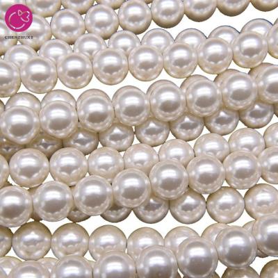 China Wholesale High Quality  Glass Straight Hole Peal Beads Loose  Pearls for DIY Jewelry Earring Pendant Accessory for sale