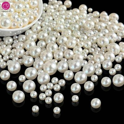China ABS Imitation Pearl 3-20mm No Hole Beads Handmade Beaded Bracelet Necklace DIY Jewelry Accessories Rhinestones Product Type for sale