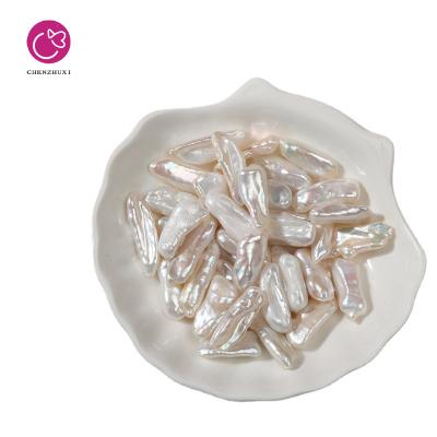 China High Quality 10mm White Biwa Shape Fresh Water Pearls Keshi Pearls for Jewelry for sale