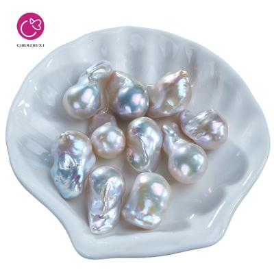 China Pearl Wholesale 15-18mm Baroque Natural White Loose Pearl Beads for Making Jewelry for sale