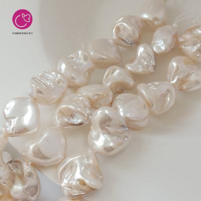 China Freshwater Natural Baroque Fishtail Water Drop Pearl Shape 12-14mm Irregular Pearls for Jewelry Making Loose Beads Wholesale for sale
