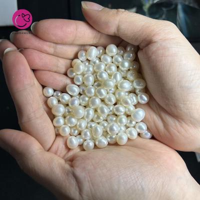 China High Luster Loose Baroque Pearls White Freshwater Pearl Natural Real Beads From China for sale