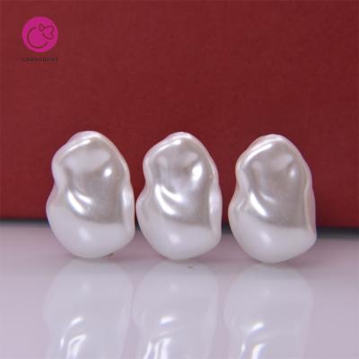 China Hot Sale 14-20mm White Color Natural Baroque Freshwater Loose Pearls Beads for Jewelry Making for sale