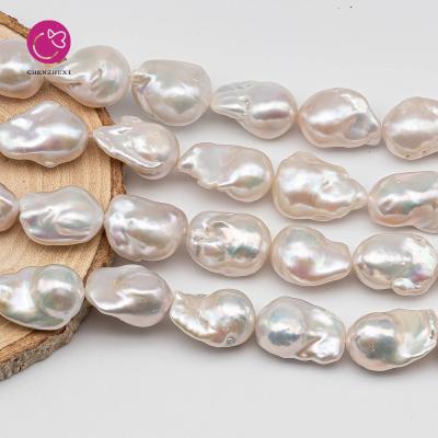 China 12-14mm Big Size Fresh Water Real Natural Wholesale Price AA Grade Baroque Pearl Beads Strands Fireball for sale