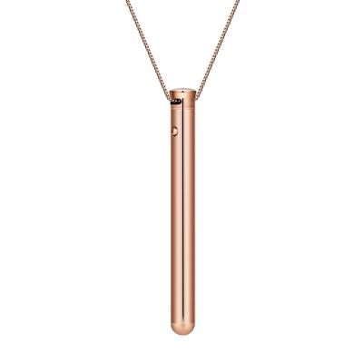 China 2025 Hot Selling Rechargeable Beauty Instrument Stainless Steel Massage Stick Vibration Necklace for sale