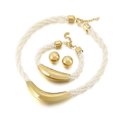 China Women Fashionable Adjustable Size Pearl Jewelry Set for sale