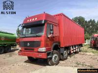 China Used Sinotruk Howo 8x4 Cargo Box Truck 371HP for Sale in Nigeria for sale