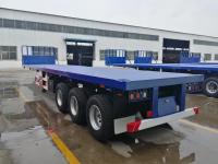 China Steel Second Hand Flatbed Trailers 40 Feet 3 Axle 40 Ton for sale