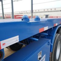 China Steel Second Hand Flatbed Trailers 40 Feet 3 Axle 40 Ton for sale