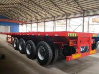 China 80 Ton 40ft 45ft Used 4 Axle Flatbed Semi Trailer for sale