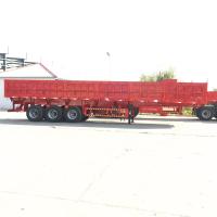 China 3 Axle 40cbm Side Dump Semi Trailer , Side Tipper Semi Trailer for sale