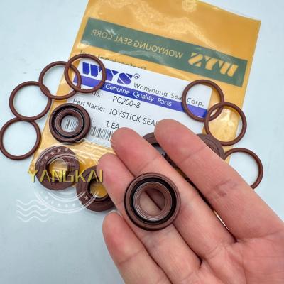 China Genuine WYS PC200-8 Joystick Seal Kit FKM Excavator Pilot Valve Seals for sale