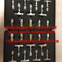 China C Hitachi Komatsu  Hydraulic System Pressure Test Tee Fitting Kit 24 Pcs For Excavator for sale