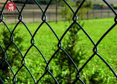China High Security Galvanized 25m Chain Link Fencing With Barbed Wire On Top for sale