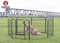 China Foldable Black 6 Panel Puppy Play Pen Fence For Parks for sale