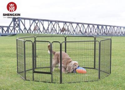 China Foldable Black 6 Panel Puppy Play Pen Fence For Parks for sale