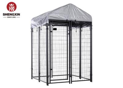 China Custom Waterproof Roof Shade Metal 6 X 4 X 4'' Chicken Pet Cage Outdoor for sale