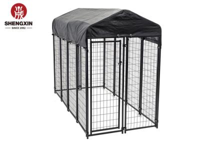 China rustproof Heavy Duty Metal Dog Cage Outside Dog Kennels For Medium Large Pet for sale