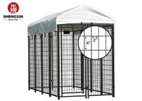 China rustproof Heavy Duty Metal Dog Cage Outside Dog Kennels For Medium Large Pet for sale