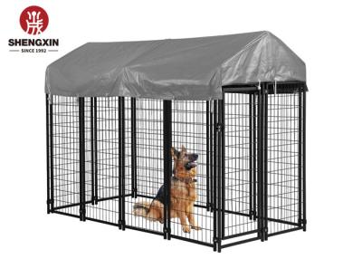 China SGS Galvanized Large Outdoor Dog Kennel Metal Dog Run Cage 1220*1220*1830mm for sale