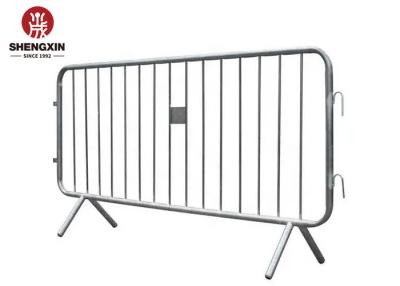 China Detached feet Portable Steel Barricade Hot Galvanized Crowd Control Fence 2200mm for sale