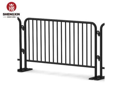 China Length 2.2m Metal Pedestrian Barriers Portable Steel Barricade For Roads Works for sale