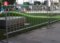 China Detached feet Portable Steel Barricade Hot Galvanized Crowd Control Fence 2200mm for sale